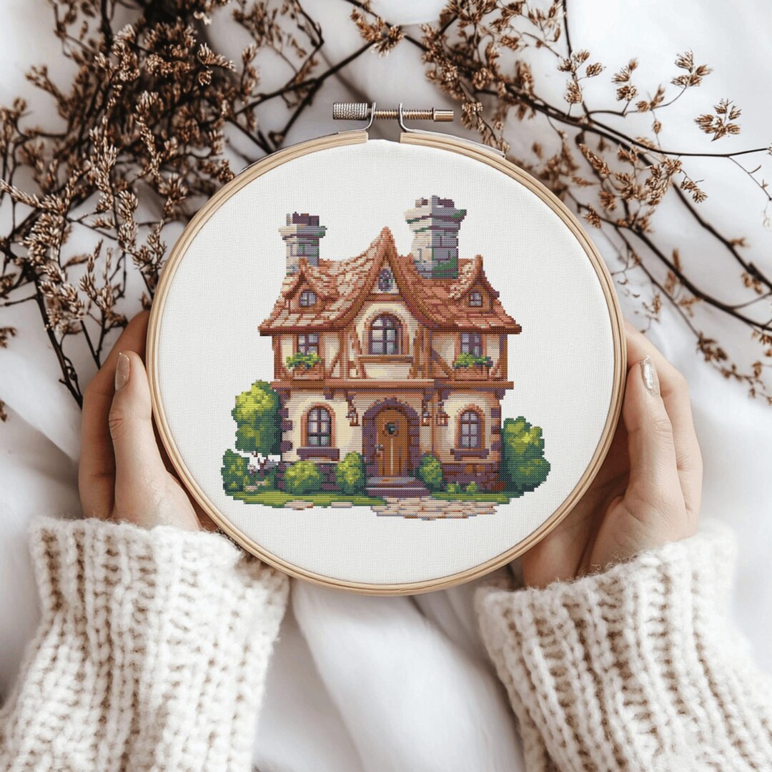 Town Estate Cross Stitch Pattern, Town Estate Cross Stitch, Cross ...