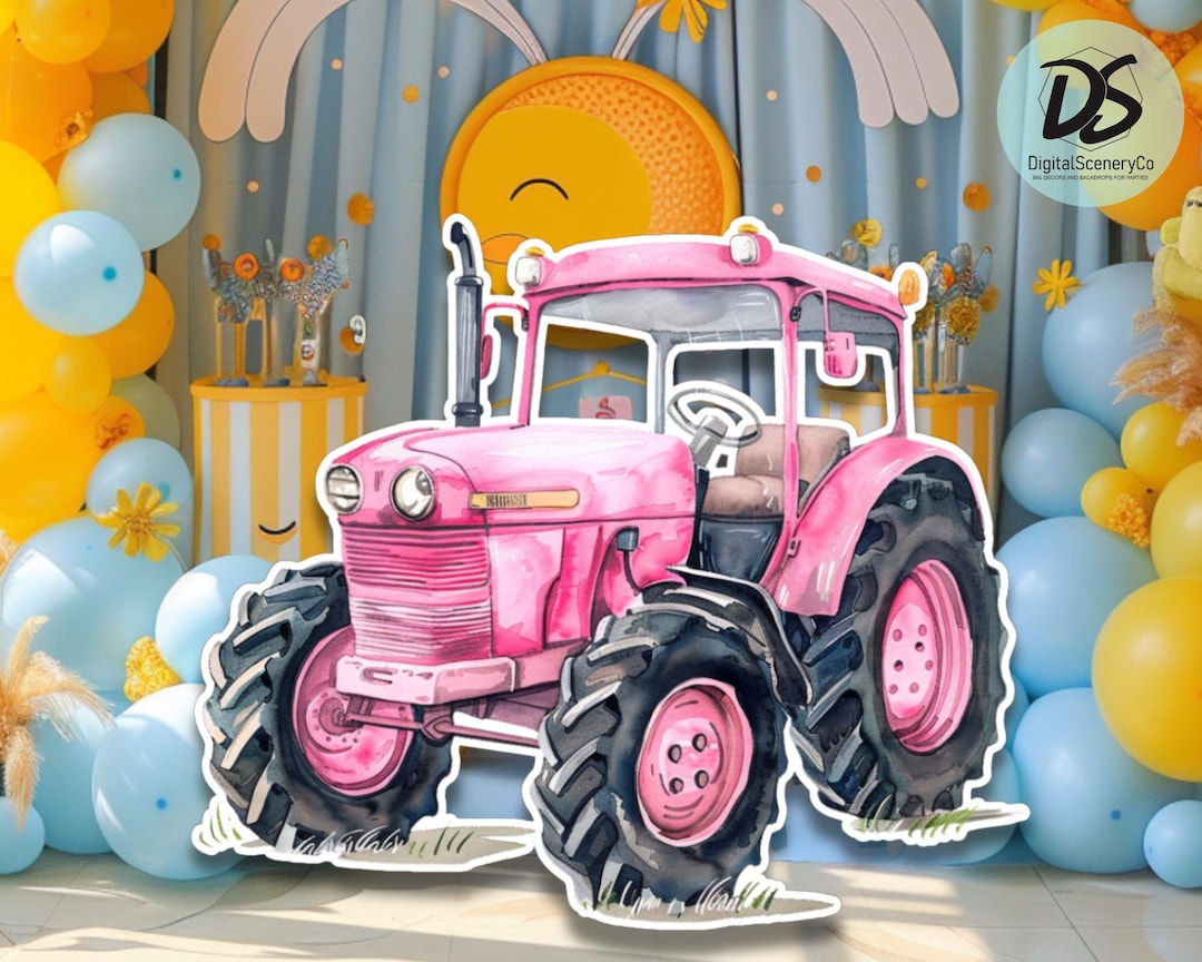 BIG DECOR TRACTOR Cut Out Decor Tractor, Tractor Birthday Decoration ...