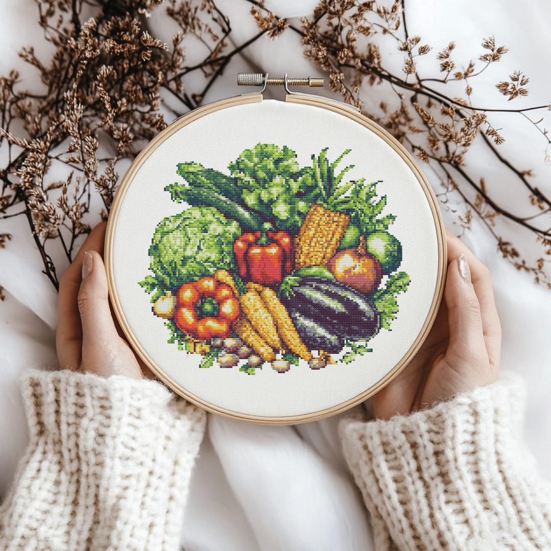 Vegetables Cross Stitch Pattern, Cross Stitch, Cross Stitch Pattern ...