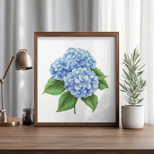 Hydrangea Cross Stitch Pattern, Hydrangea Cross Stitch, Cross Stitch Pattern, Cross Stitch Kit ...