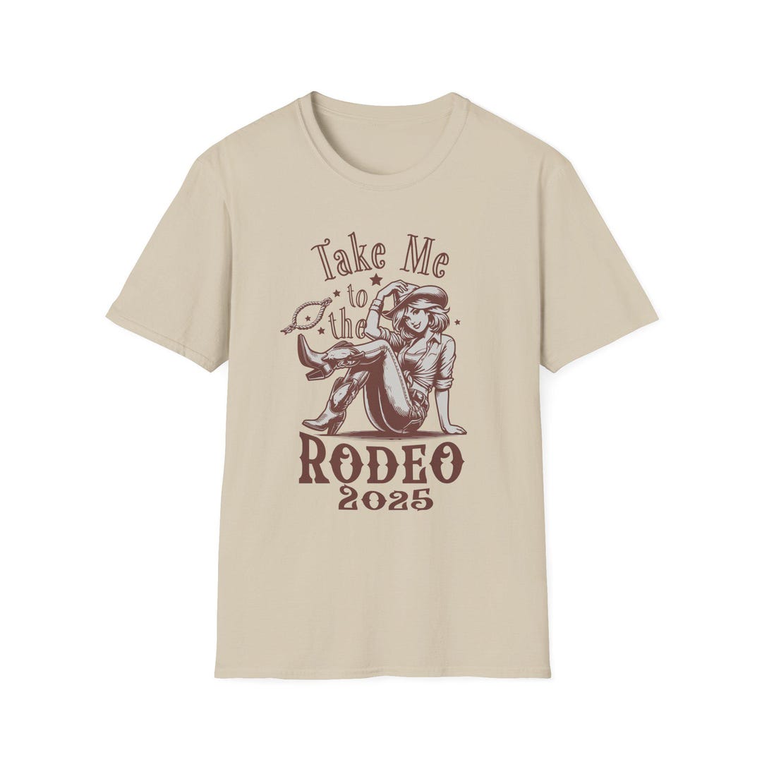Rodeo 2025 Unisex T-shirt, Cowboy Cowgirl Tee, Bull Riding Graphic ...