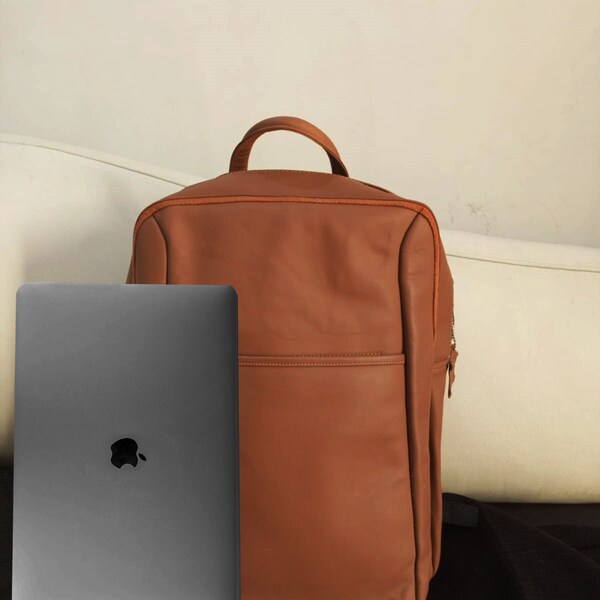 Brown Backpack - Etsy