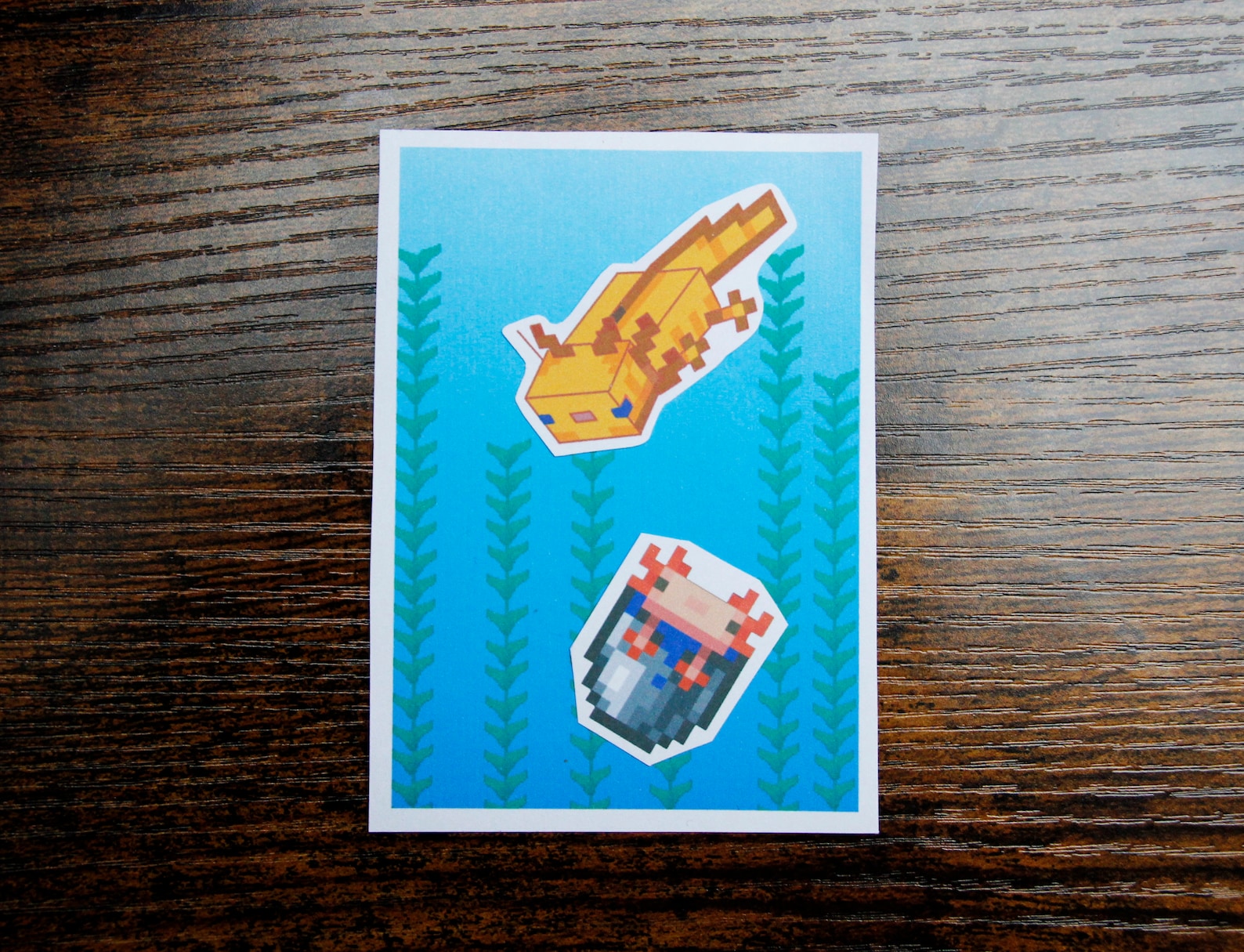 Minecraft Axolotl Stickerset - Etsy Canada