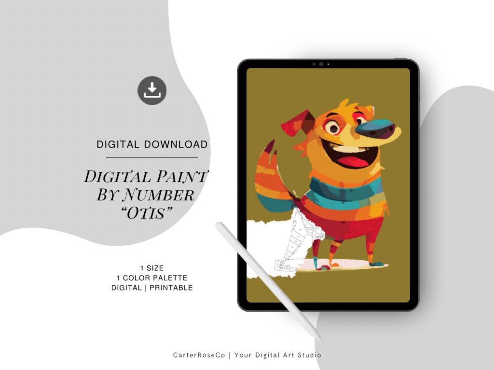 Cute Dog Paint by Number Kit for Adult | Printable & Digital Download ...