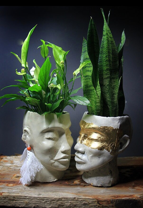 Human Face Shaped Flower Pot - Etsy