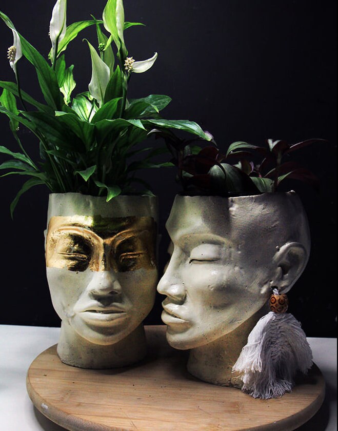 Human Face Shaped Flower Pot - Etsy