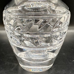 Stunning Miller Rogaska Crystal Vase, Stunning Art Glass With Leaf ...