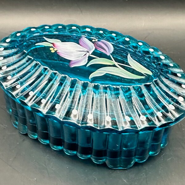 Fenton Glass Box With Lid - Etsy