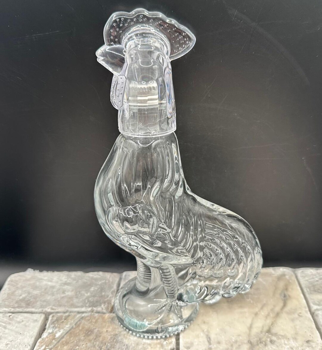 Vintage Glass Rooster Vintage Glass Collectible Standing Rooster ...