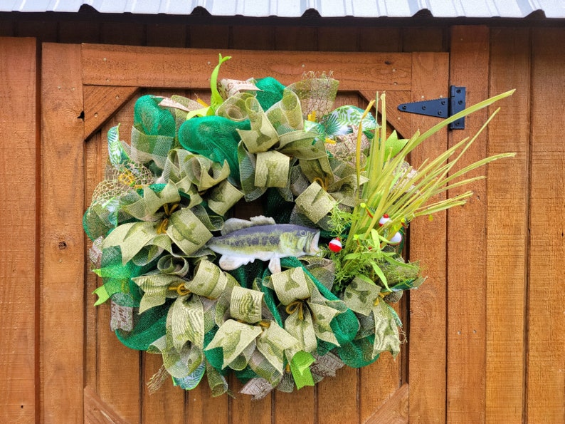 Fishing Theme Wreath With Fish Centerpiece. Hand Made One of A - Etsy