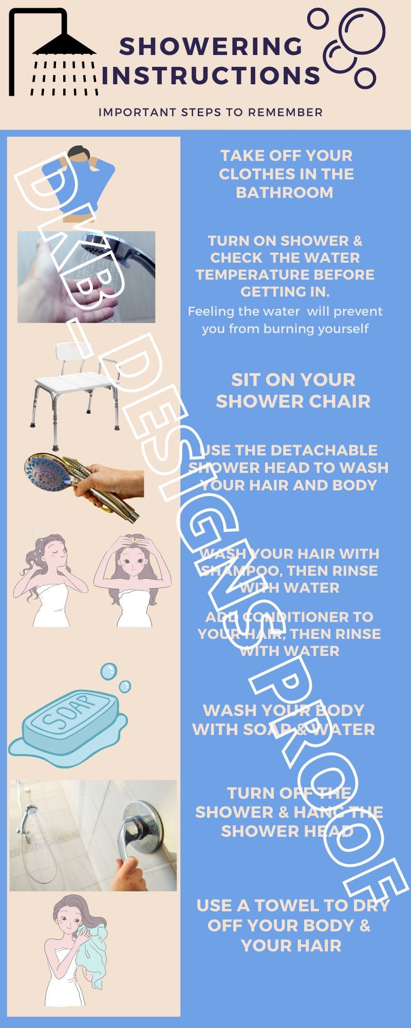 Showering Sequencing Card Visual Aid Etsy