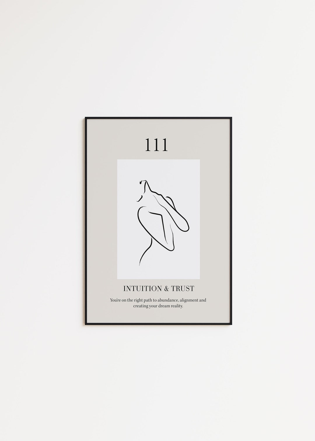Angel Number 111, Angel Number Wall Art, Spiritual Wall Poster, Boho ...