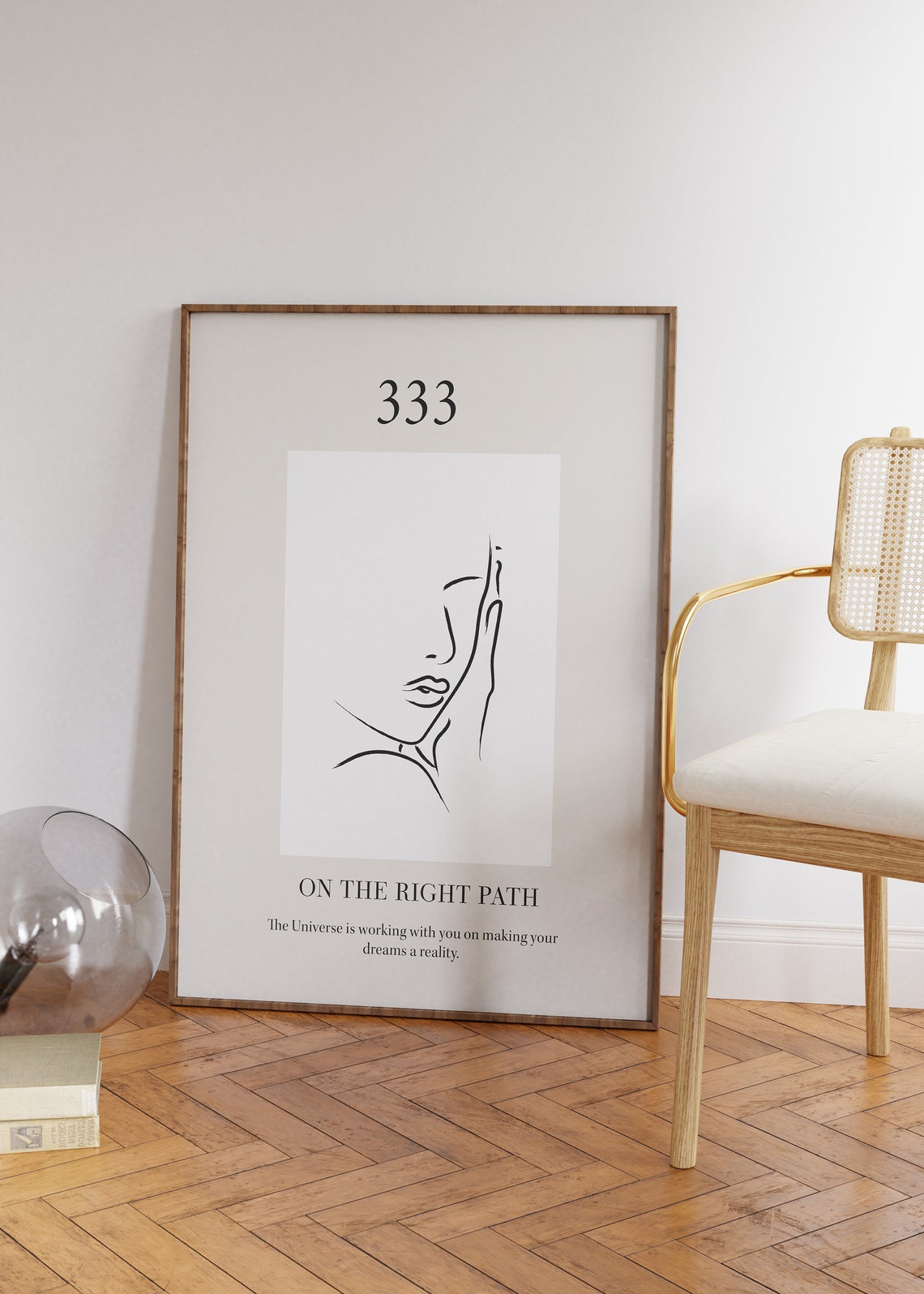 Angel Number 333, Angel Number Wall Art, Spiritual Wall Poster, Boho ...