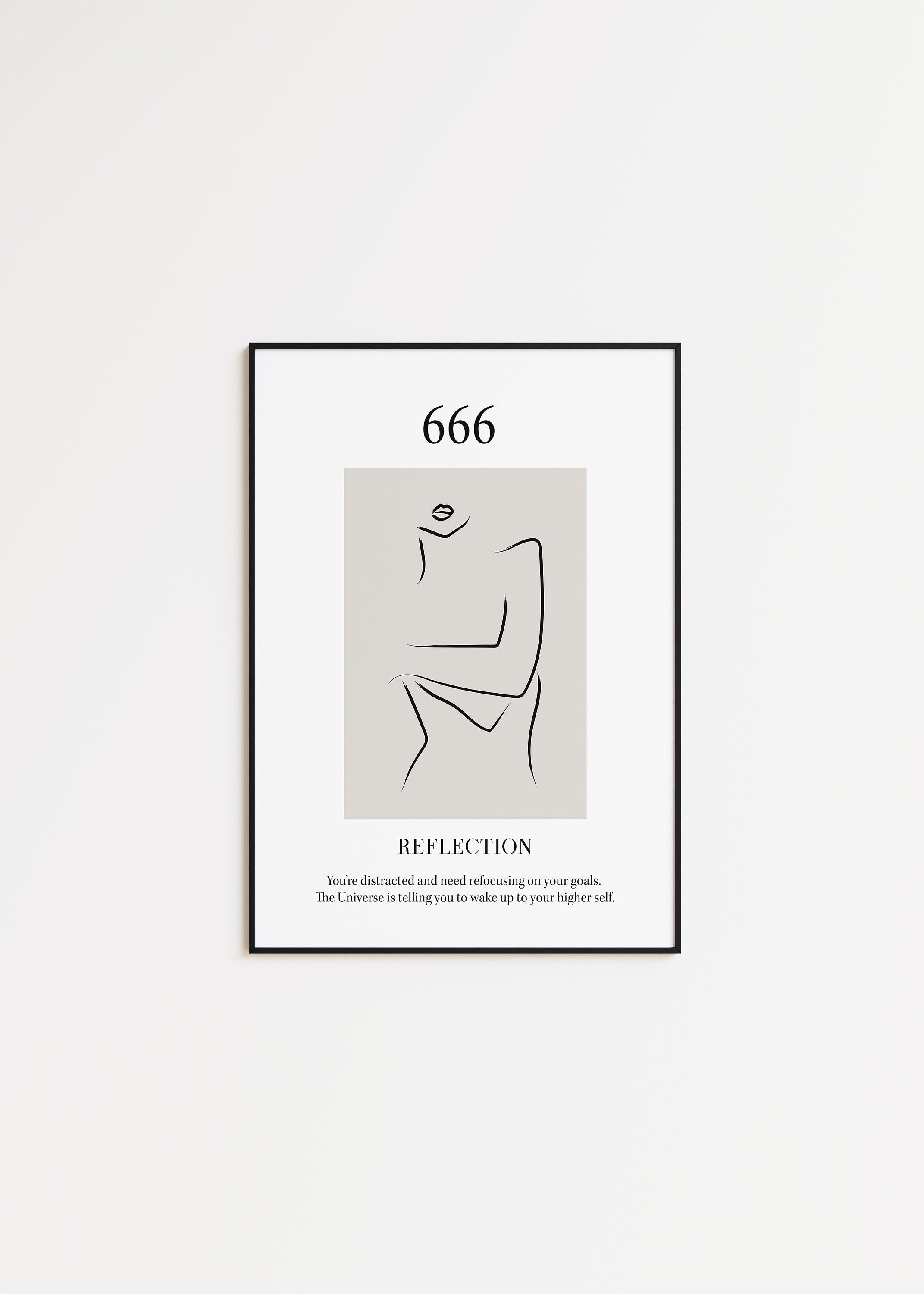 Angel Number Wall Art Angel Number 666 One Line Wall Art - Etsy