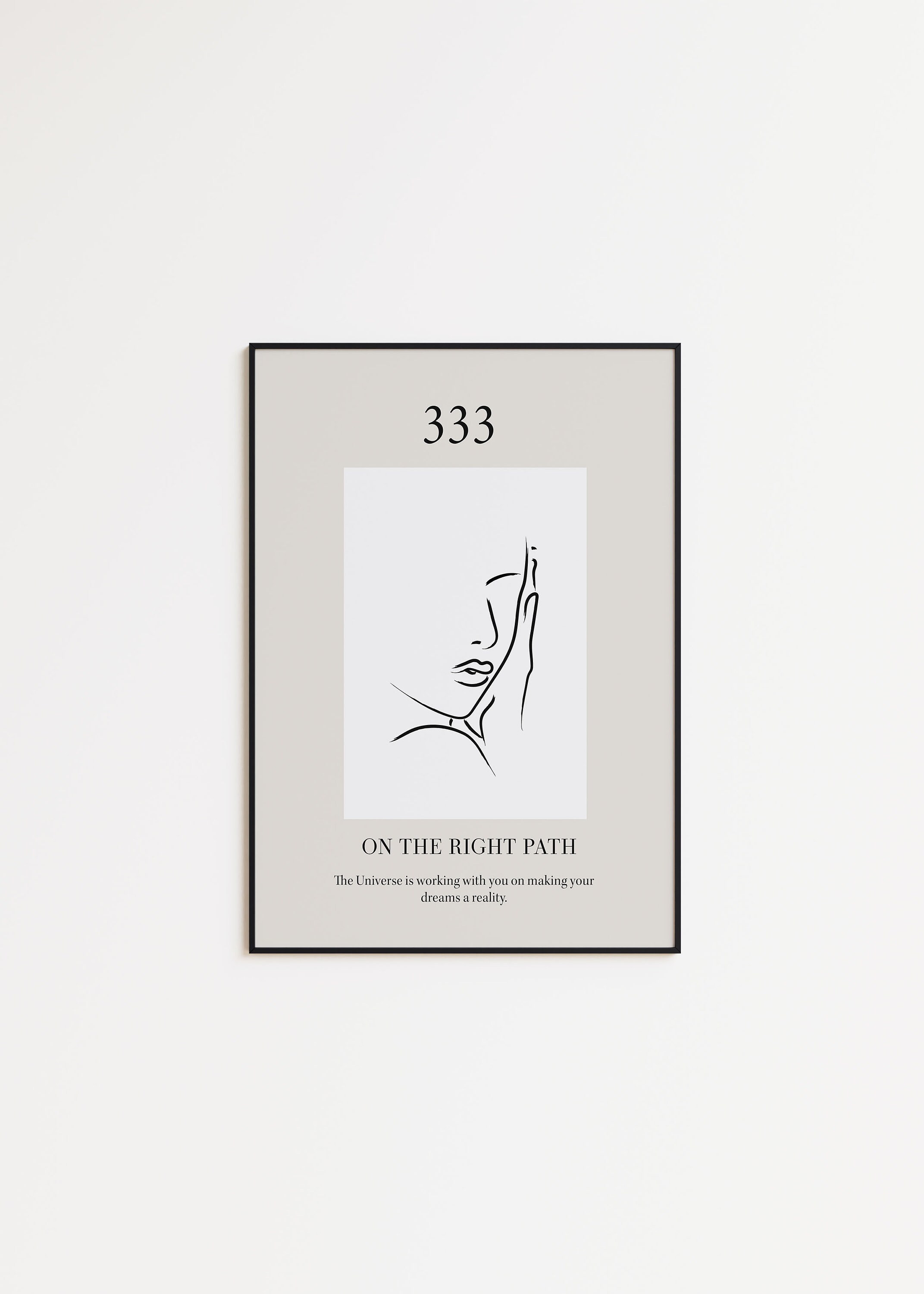Angel Number 333, Angel Number Wall Art, Spiritual Wall Poster, Boho ...