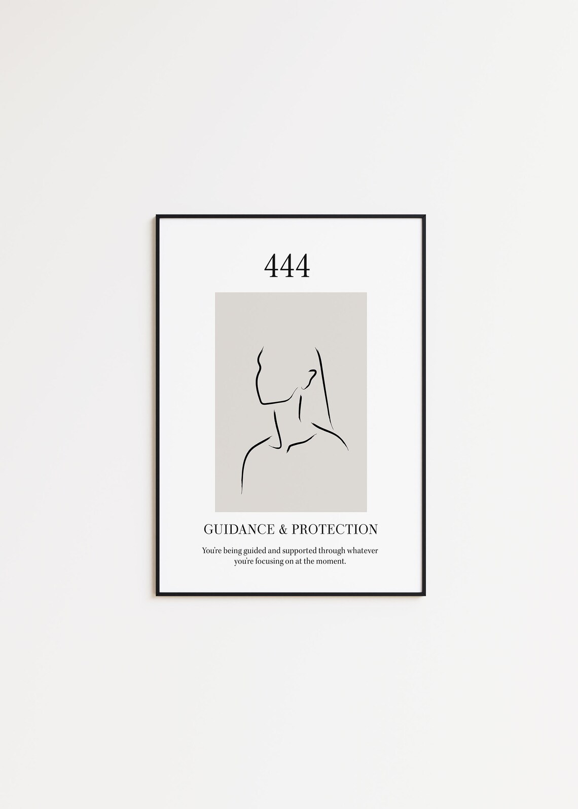 Angel Number Wall Art Spiritual Wall Art Angel Number 444 | Etsy