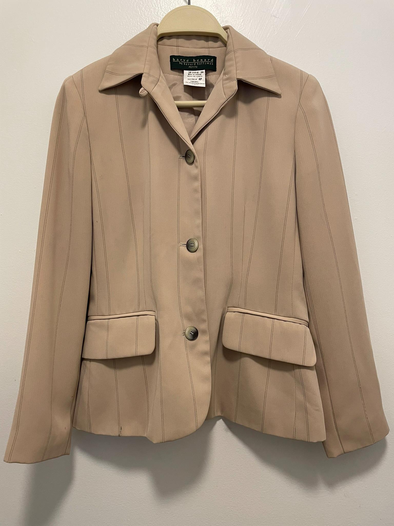 Harve Benard by Benard Holtzman Striped Tan Blazer - Etsy