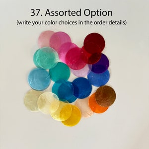 30 Round Capiz Shells 2" (5cm) With 2 Holes in Various Colors, DIY ...