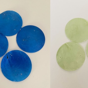 30 Round Capiz Shells 2 5cm With 2 Holes in Various - Etsy