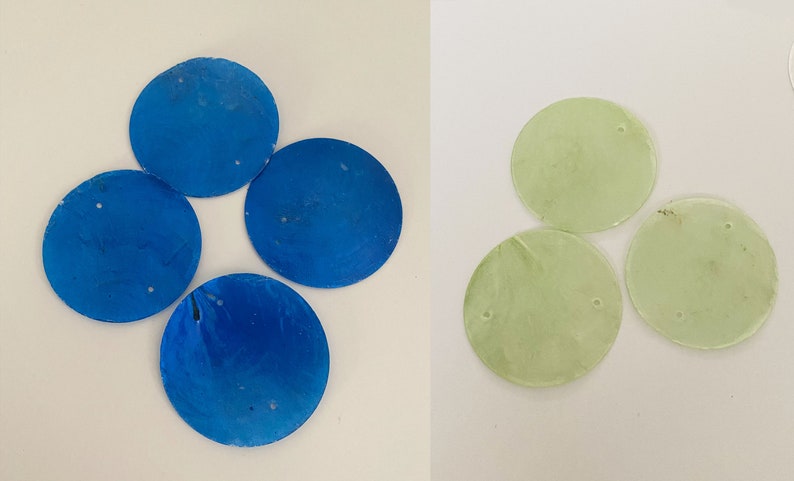 30 Round Capiz Shells 2 5cm With 2 Holes in Various | Etsy