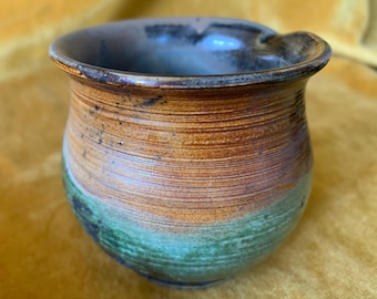 A Raku Fired Vivid Green Glaze With Shiny Metallic Red Copper Lustre ...