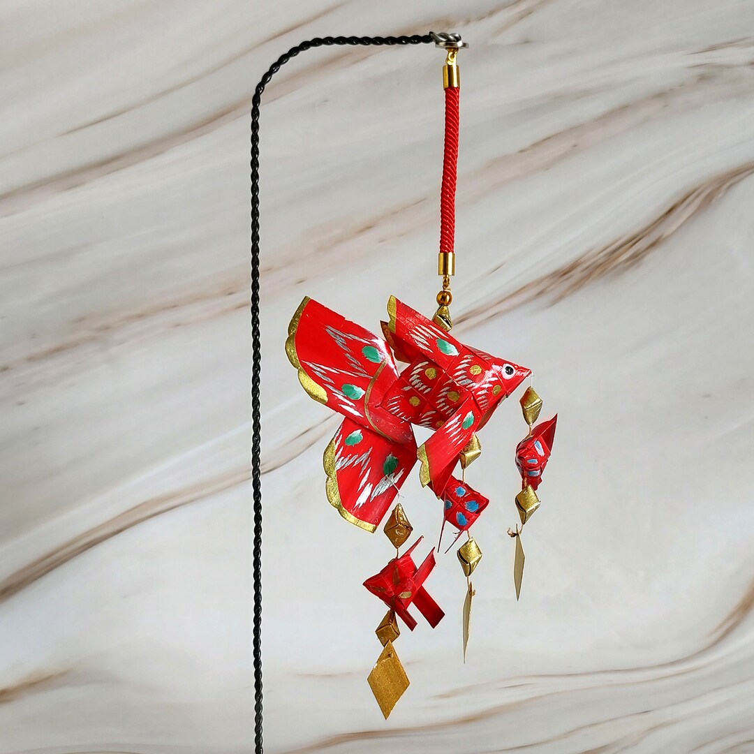 Refrigerator Magnets, Woven Palm Fish Family Mobile Magnet - Etsy