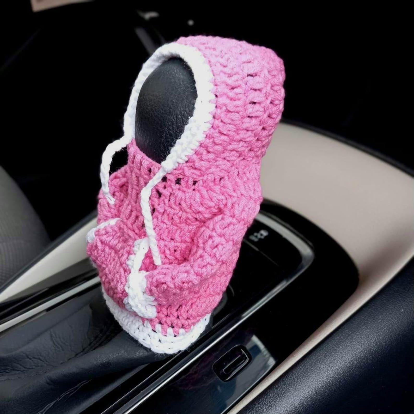 Pink Shifter Hoodie: Crochet Gear Shift Knob Cover - Etsy