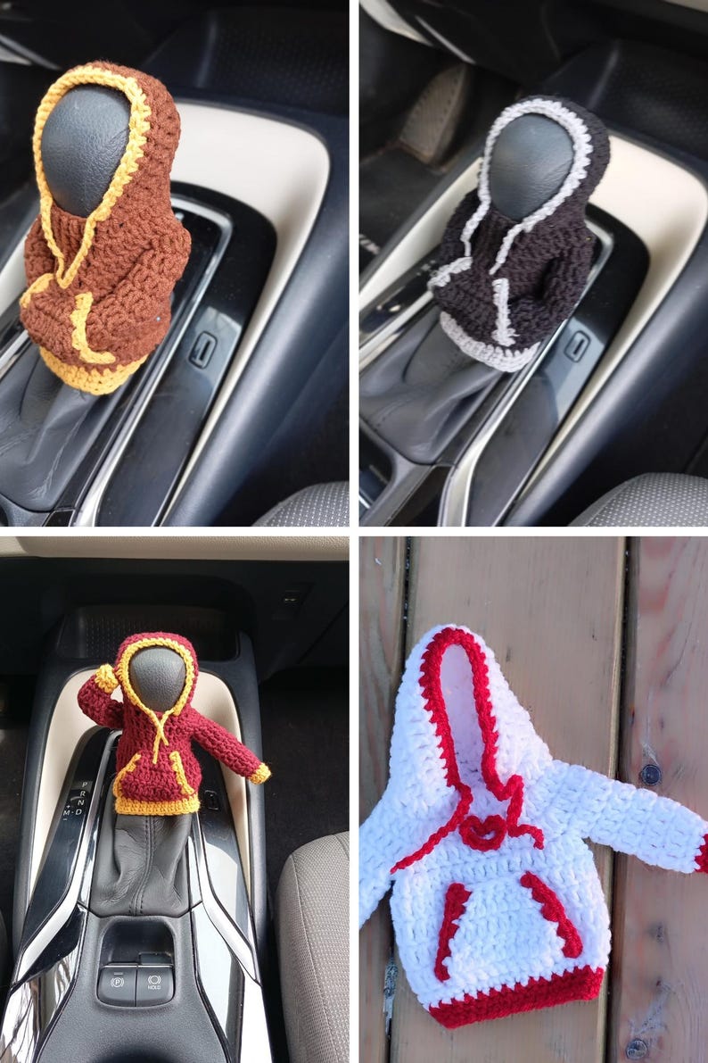 Pink Shifter Hoodie: Crochet Gear Shift Knob Cover - Etsy