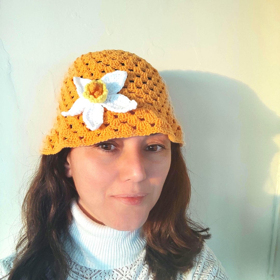 Crochet Spring Bucket Hat, Clothing Accessories, Knit Fashion Hat, Gift ...