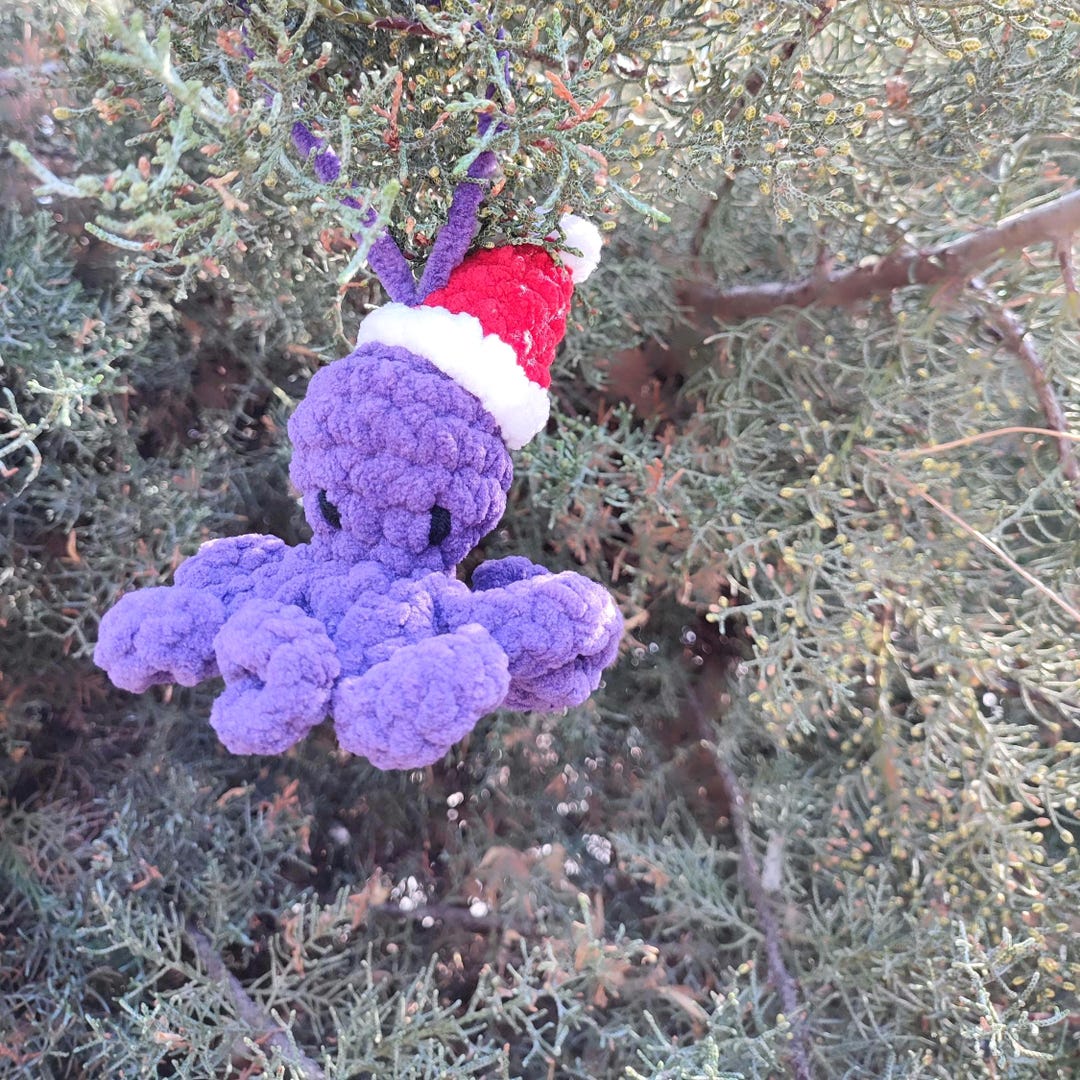 Staff Christmas Gift: Velvet Octopus Ornament in Bulk - Etsy