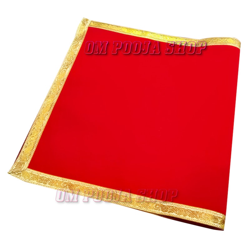 Red Velvet Puja Aasan/ Pooja Cloths Mats Aasan Holy Pooja Mats for God ...