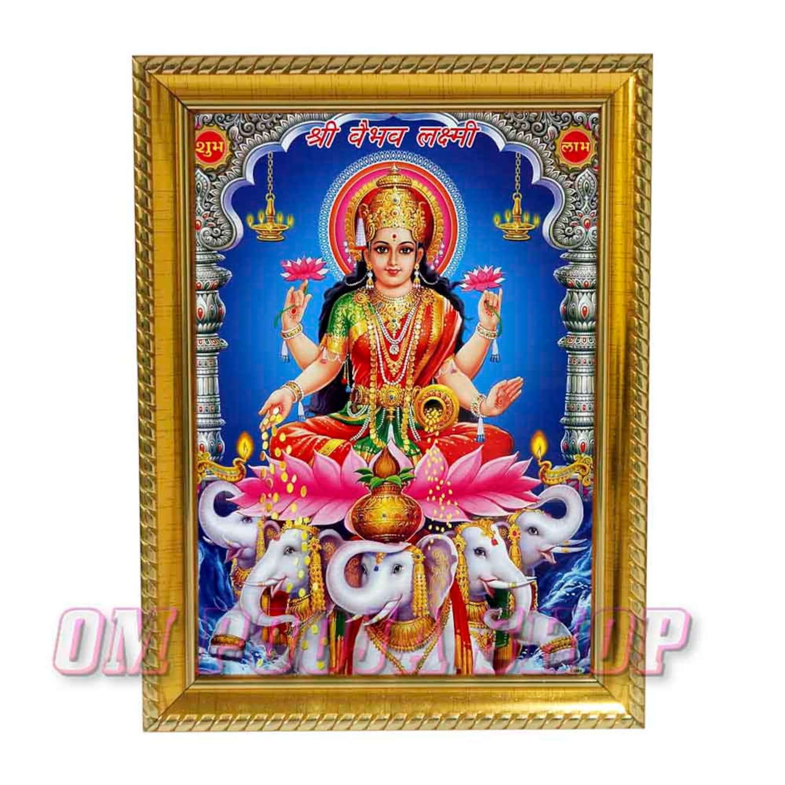 Vaibhav Laxmi Photo Frame, Hindu Goddess Lakshmi Art, 6x8 Inches - Etsy