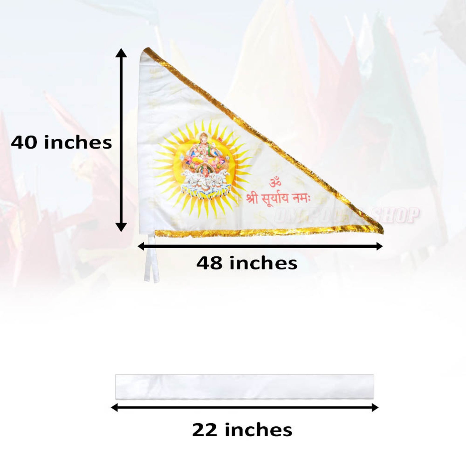 Surya Dev Flag / Jhanda Hindu Warrior Lion Riding Mahavidhya Goddess ...