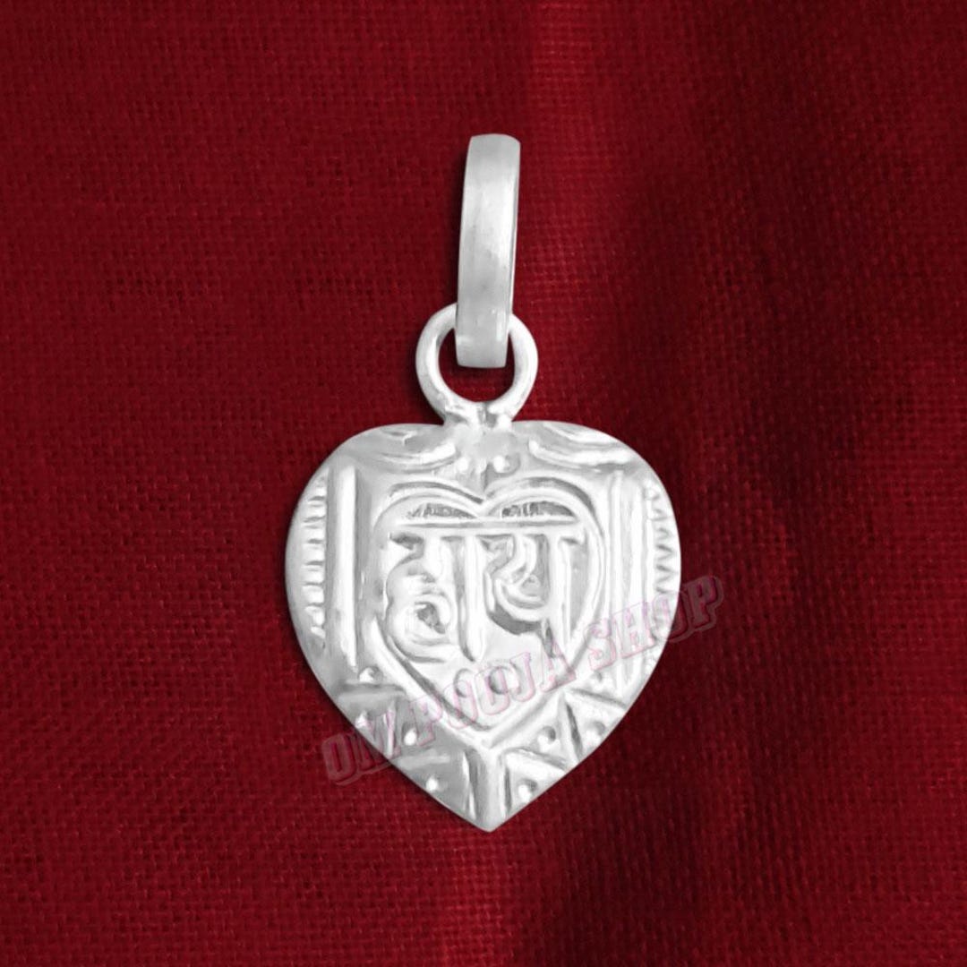 Om Pooja Shop- Hii Designer Silver Locket for Daily Wear Spiritual ...