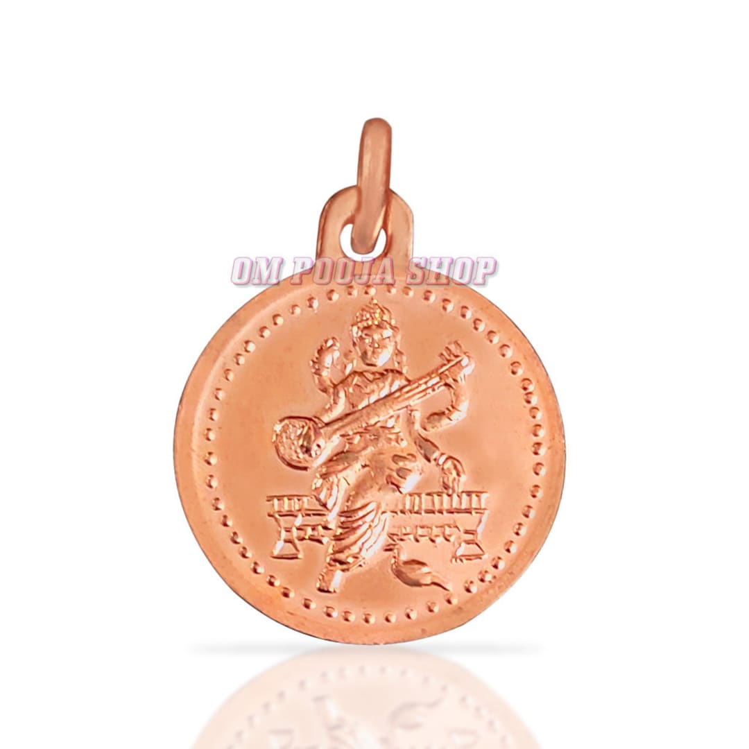 Saraswati Mata Yantra Locket in Copper Maa Vidya Devi Yantra Pendant - Etsy