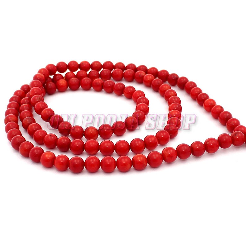 Natural Red Coral Mala, 8mm Prayer Beads, 13 Inch Meditation Necklace ...
