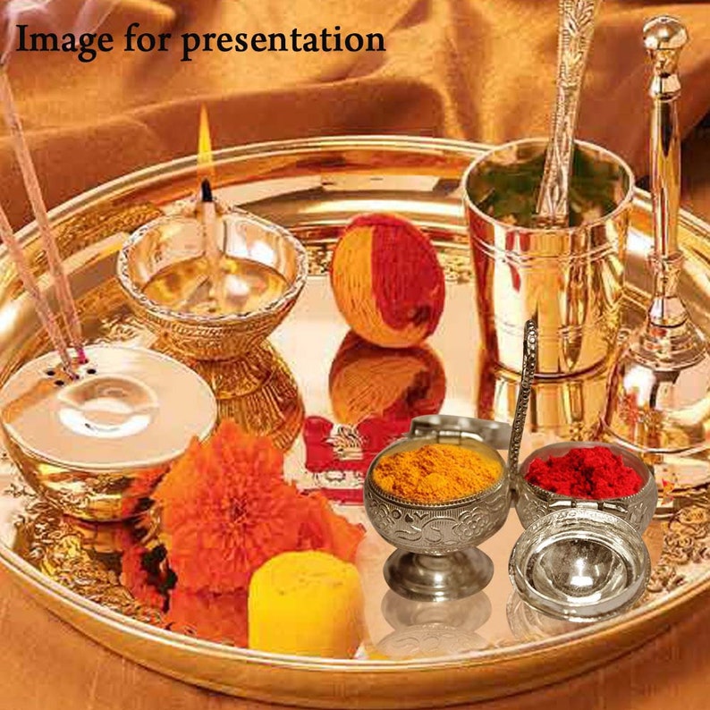 Haldi Kumkum Containers in Pure Silver Haldi Kumkum Designer Box ...