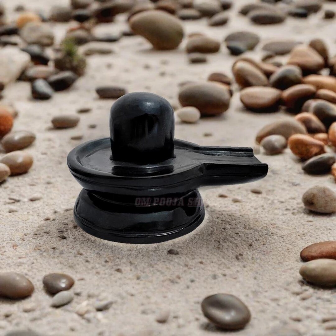 Black Stone Shivling for Temple Shiva Lingam Idol, Hindu God Statue ...