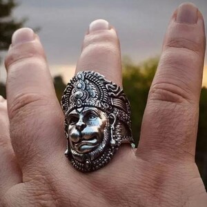 Lord Hanuman Ring for Men and Women, Hanuman Ring Stainless Steel ...