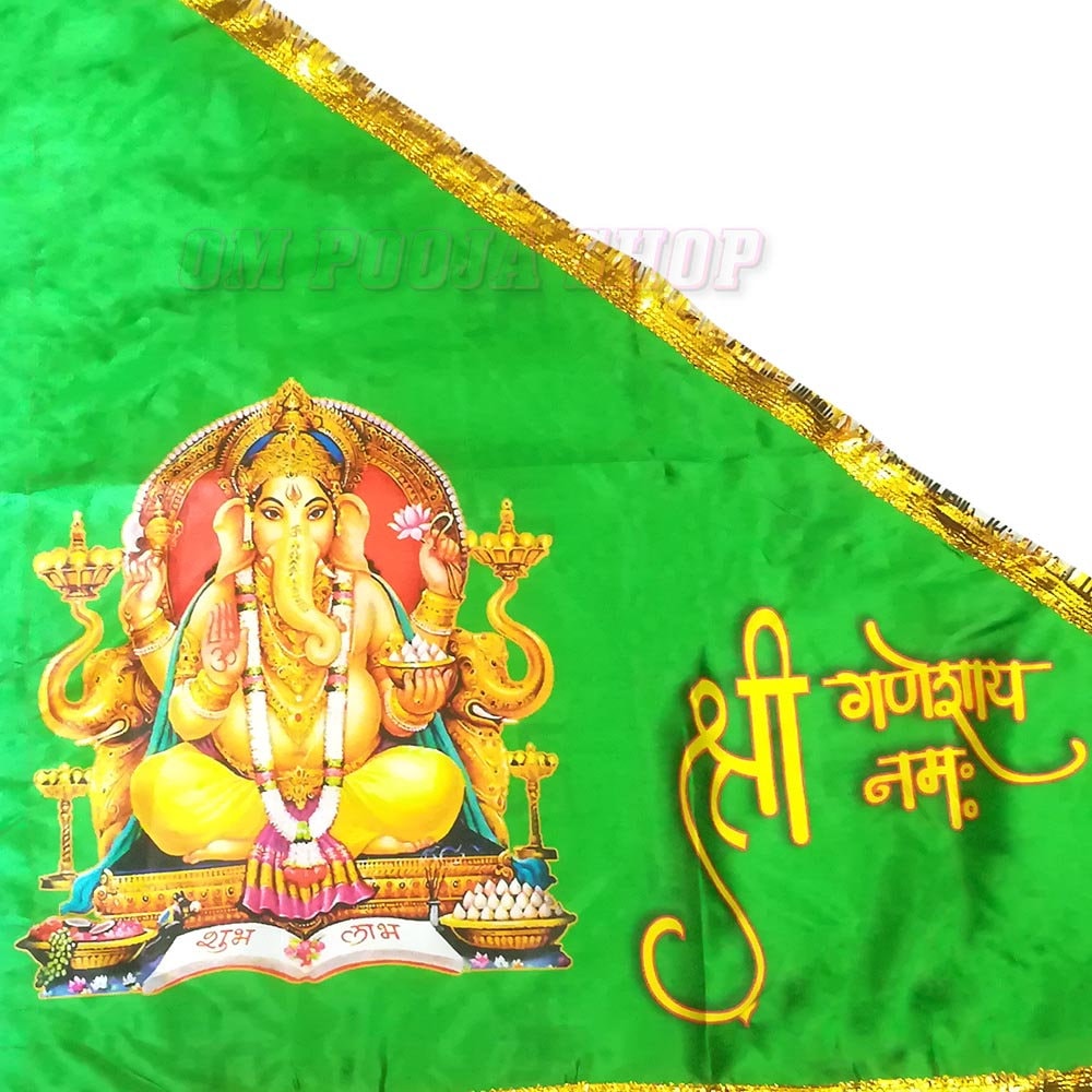 Shri Ganesha Flag / Jhanda Hindu Warrior Lion Riding Mahavidhya Goddess ...