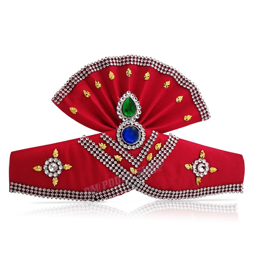 Pheta Pagdi Mukut in Silk for Ganesha Mukut Crown 1 Pc small - Etsy