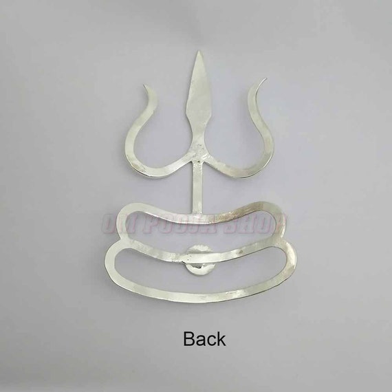 Trishul Tripund in Pure Silver Hindu idol Lord Shiva trident/trishul ...