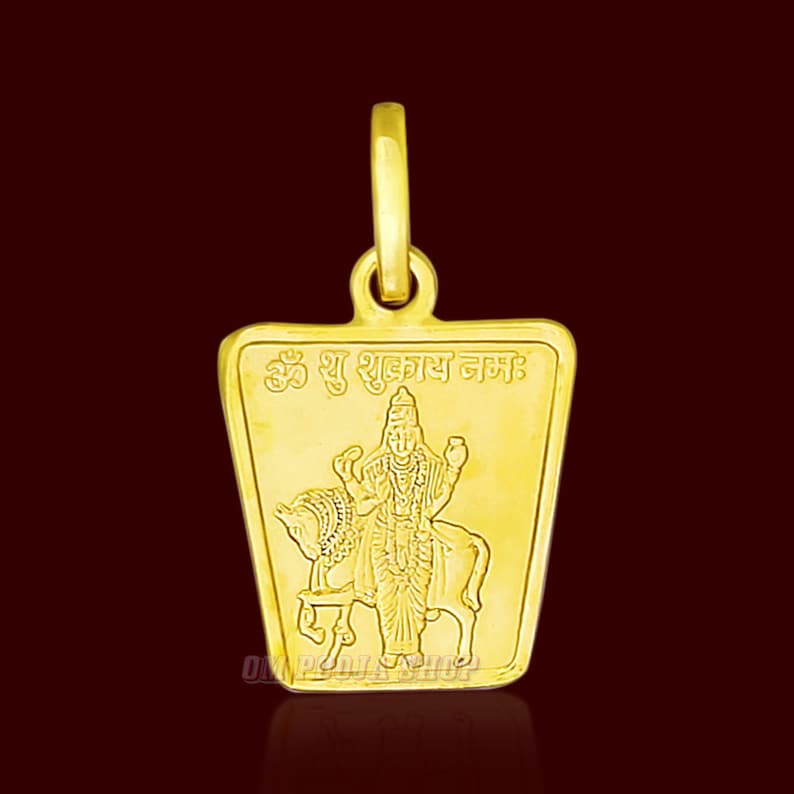Buy 24K Gold Plated Shukra Yantra Locket, Copper Venus Pendant - Om ...