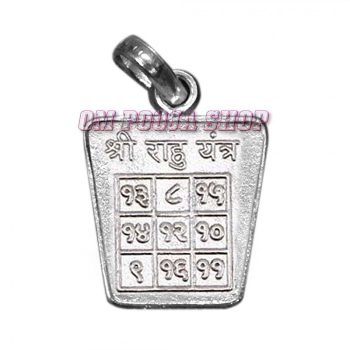 Rahu Yantra Locket in 925 Sterling Pure Silver Horoscope Base - Etsy