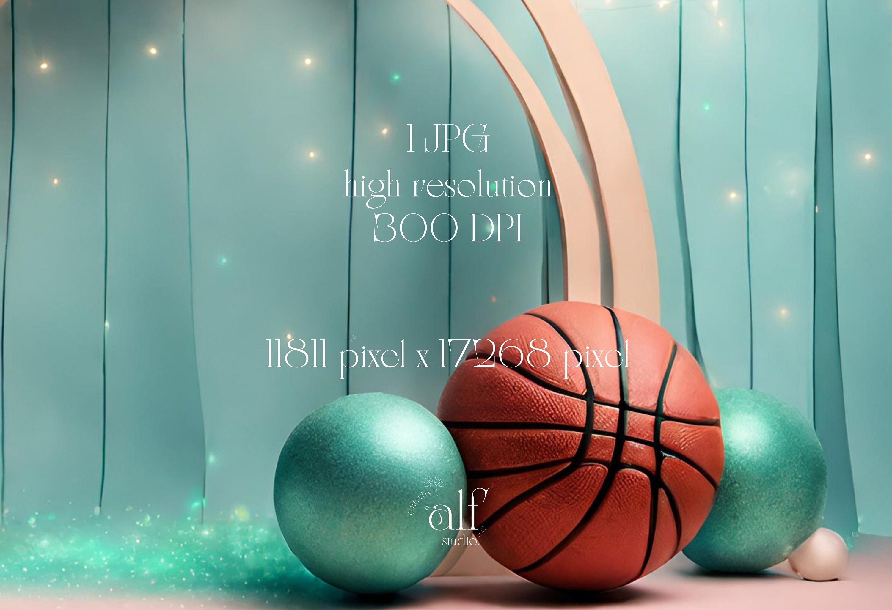 Basketball Birthday Background Digital Wallpaper Composite Sports ...