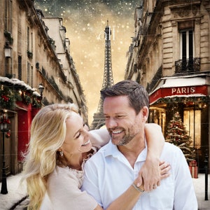 Christmas in Paris Backdrops Xmas Paris Backgrounds Photo Props Studio ...