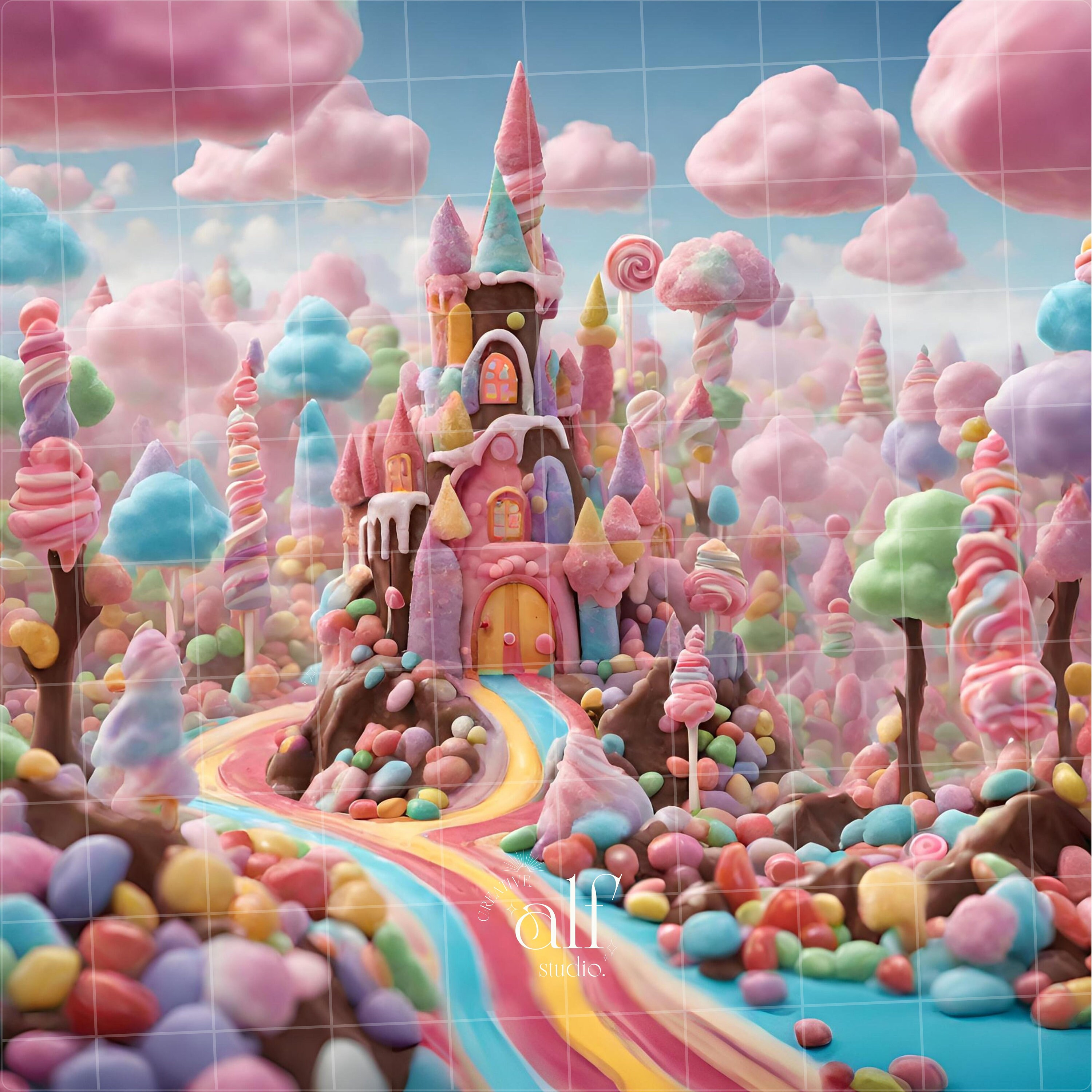 Sugary Fantasy Composite Kids Wonderland Backdrops Candy Delights Candy ...