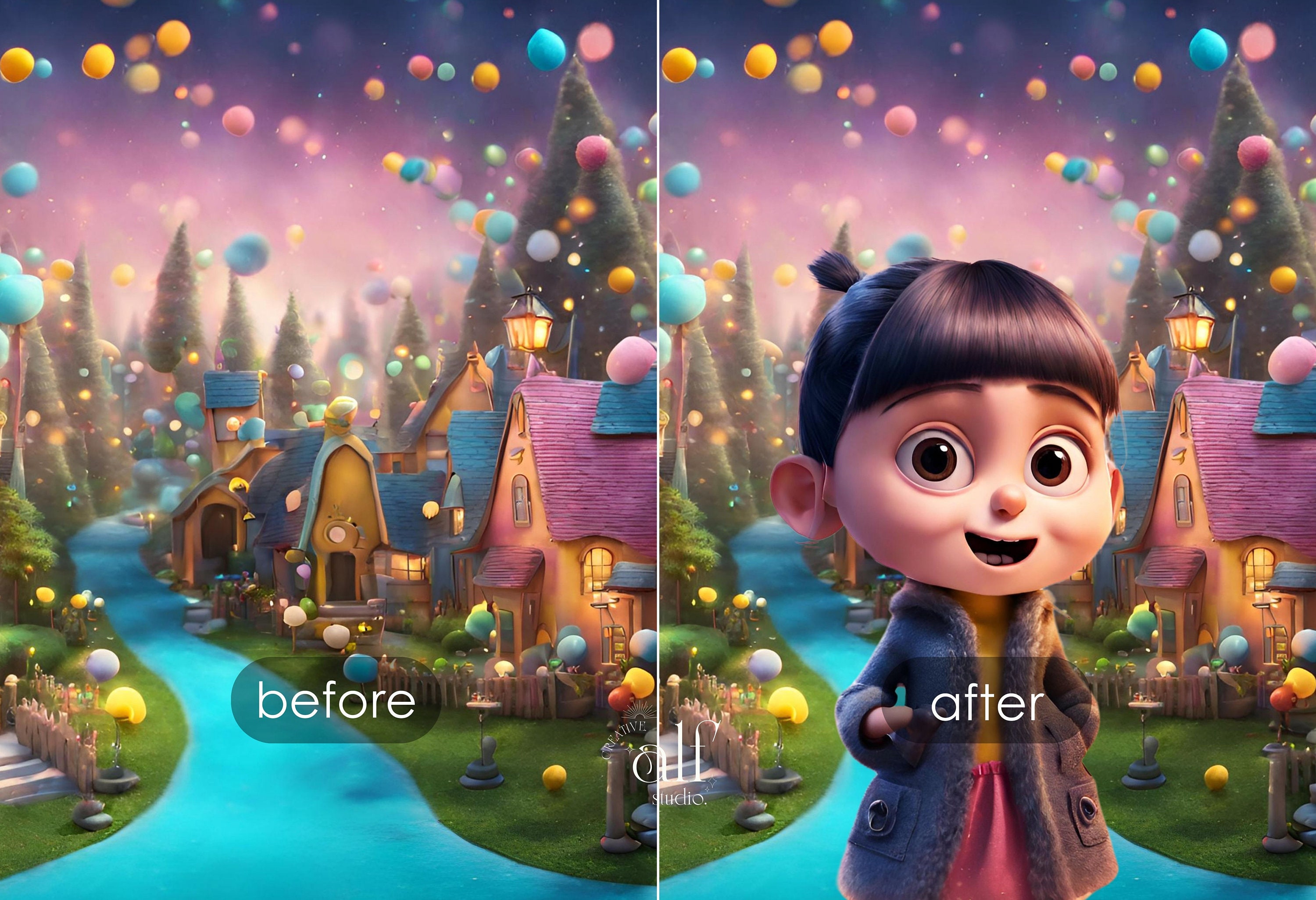 Despicable Me Background Despicable Me Wonderland Village Overlays ...