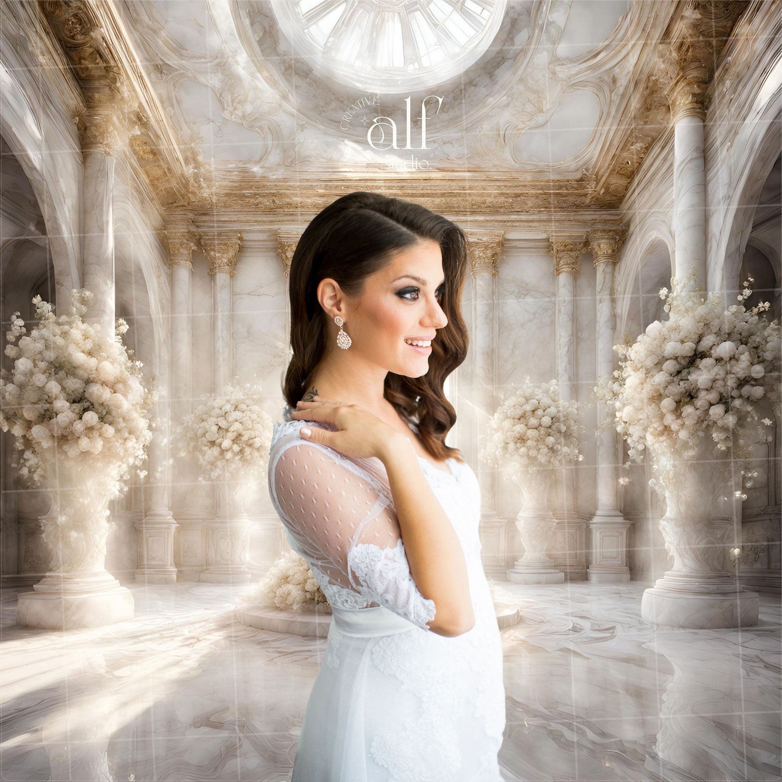 Glamorous Marble Backdrop Setting Elite Living Environment Opulent ...