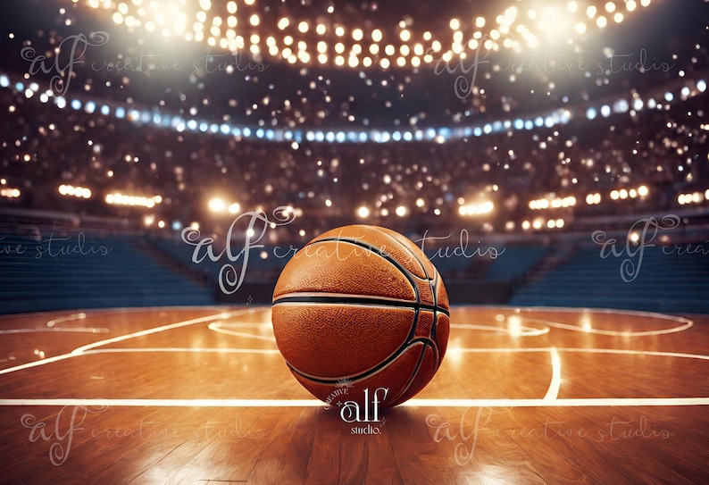 Basketball Stadium Backdrop: Sports Photography Digital Background ...